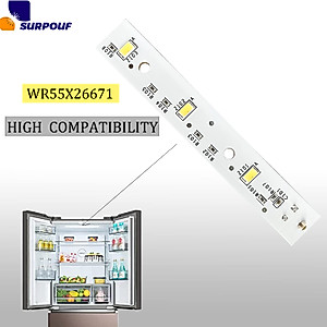 SURPOUF WR55X26671 Light Board LED Fits for GE Refrigerators Replace 4468532 AP6035586 PS11767930 EAP11767930