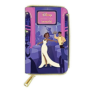 Loungefly X Disney Princess And The Frog Tiana's Palace Zip Around Wallet- Fashion Cosplay Disneybound Cute Wallets