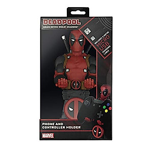 Exquisite Gaming: Marvel: Deadpool Plinth - Original Mobile Phone & Gaming Controller Holder, Device Stand, Cable Guys, Licensed Figure
