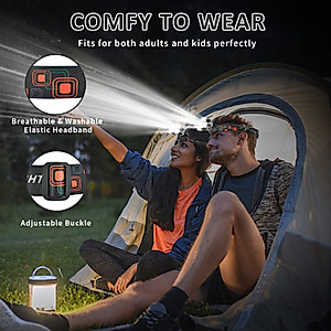 JIMEJV USB Rechargeable Headlamp 12000 Lumen Ultra Bright LED Work Headlight, 4 Modes Waterproof Head Lamp Best Headlamps for Adults, Camping, Outdoors & Hard Hat Work Zoomable Headlight (Sliver)