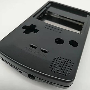 Cowhilan Replacement IPS Full Housing Shell Case + Screwdrivers Compatible with Gameboy Color GBC IPS Highlight Screen Console, Black