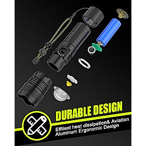 Victoper LED Flashlights, High Powered 10000 Lumens Super Bright Tactical Flashlight, Rechargeable, 5 Modes Zoomable Waterproof Flash Lights for Emergency, Outdoor, Home, Camping, Hiking