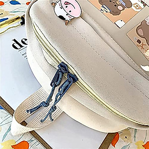 Kawaii Backpack for School Japanese, Aesthetic Backpack for Women Girls Cute Korean Style Bags with with Kawaii Pin and Accessories (Purple)