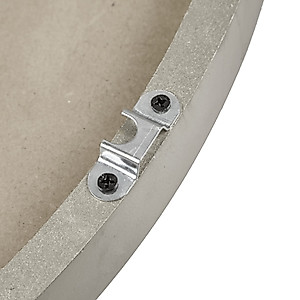 Madison Park Mason Large Wall Clock for Living Room Décor, 23.6 Inch Round Metal Fir Wood Frame, Quartz Battery Operated, Farmhouse Cottage Country Home, Bed, Bath, Rustic Kitchen - Natural/Grey