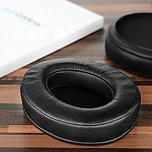Geekria QuickFit Protein Leather Replacement Ear Pads for Razer Kraken X, Kraken X Ultralight, Kraken X Lite Headphones Earpads, Headset Ear Cushion Repair Parts (Black)