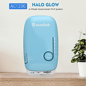 WAVLINK Mesh WiFi System (2-Pack), Up to 3000 Sq.ft., Dual-Band Gigabit Mesh WiFi Extenders, Wall-Mounted Smart Whole Home Wi-Fi Routers with Snooze Light, Built in 4 Antennas.