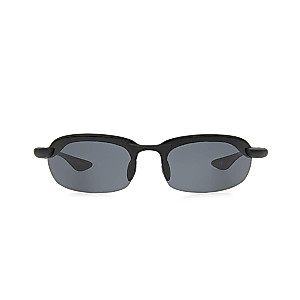 Dioptics Solar Comfort Ames Sport Sunglasses Polarized Wrap, Black, 54 mm