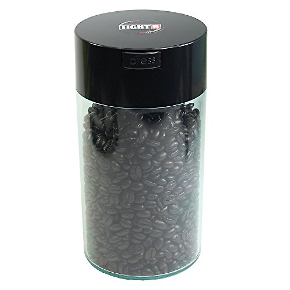 Tightvac 3 to 12 Oz Vacuum Sealed Storage Container, 1.3-Liter/1.1-Quart, Black