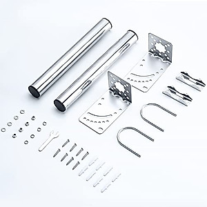 Ueevii Universal Wireless Bridge Bracket Mount/360°Adjustment Wall-Mounted/3.8cm Diam,2.5mm Thick Stainless Steel Mount,Sturdy and Durable/Wildly Used on Outdoor AP,Point to Point WiFi Bridge/2-Pack