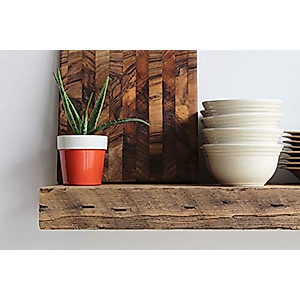 Urban Legacy Reclaimed Barn Wood Shelves | Amish Handcrafted in Lancaster, PA Rustic, Floating, Industrial, Brackets [ High Weight Capacity Set of 2 (Natural Low Profile Bracket, 36" x 11.5" x 3")