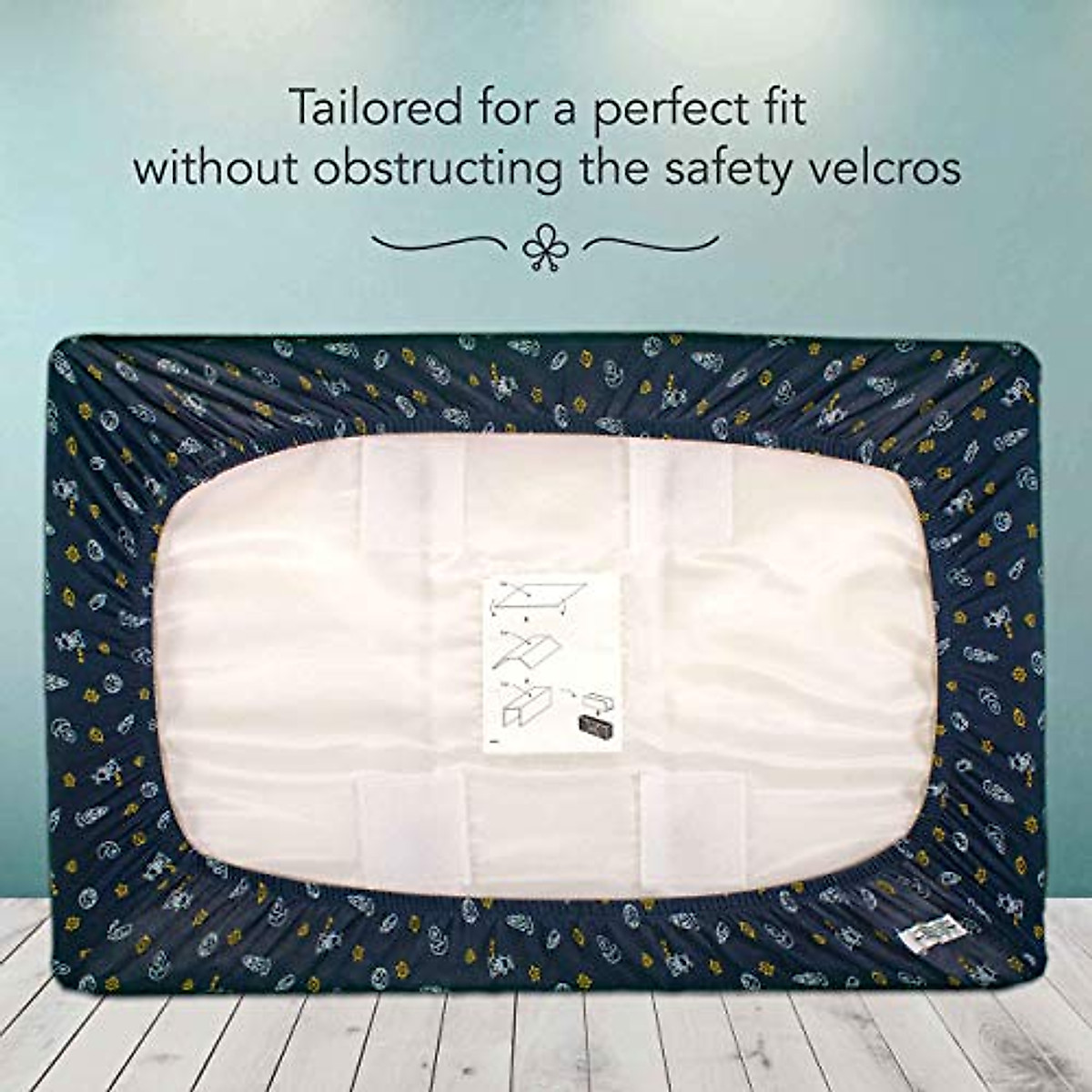 Luvberries 100% Organic Cotton Bassinet Sheets (Set of 2) for The Guava Lotus Travel Bassinet - Baby and Newborn, Fitted Bassinet Sheets, for Boys & Girls (Day and Night)