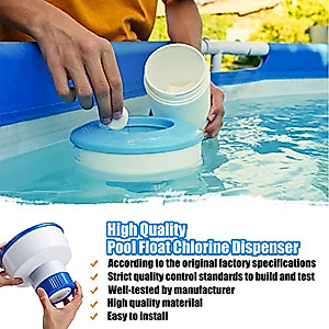Pool Chlorine Floater,Pool clorination Tablets Dispenser,Chlorine Tablets for Above Ground Pool,Fit 3" Chlorine Tablets (Blue)