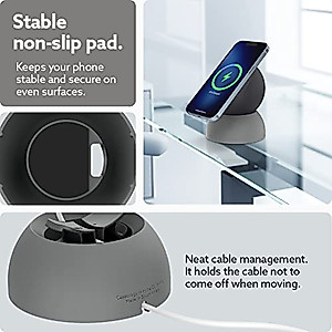 Caseology Nano Pop Stand for Magsafe Charger (Charger & Cable NOT Included) for iPhone 14,13,12 Pro Max, Pro, 14 Plus, 14, 13, 12, Mini - Black Sesame