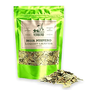 Yerbero - Te Herbal Hojas De Nispero 2oz (58gr) Herbal Tea (Loquat Leaves Tea) Stand Up Resealable Bag Crafted By Nature100% All Natural Fresh Tea Tea | Non-GMO |Gluten-free.