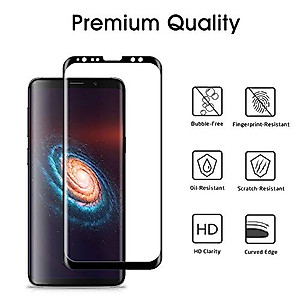 OTAO (2 Pack) Galaxy S9 Screen Protector Tempered Glass, 3D Curved Dot Matrix [Full Screen Coverage] Glass Screen Protector for Samsung Galaxy S 9 with Installation Tray [Case Friendly]