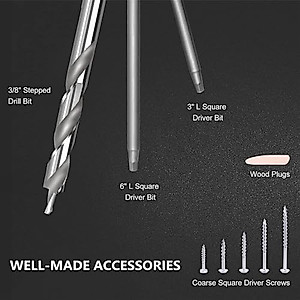 Pocket Hole Jig Kit Aluminum Alloy Pocket Screw Jig Drill Guide Multifunctional Woodworking Dowel Jig Kit Angled Holes Aluminum Alloy Hole Locator Professional Woodworking Equipment