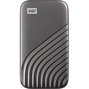 Western Digital 4TB My Passport SSD External Portable Solid State Drive, Grey, Up to 1,050 MB/s, USB 3.2 Gen-2 and USB-C Compatible (USB-A for older systems) – WDBAGF0040BGY-WESN