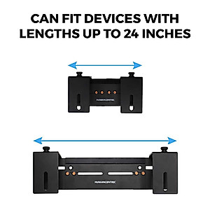 HumanCentric Adjustable Device Wall Mount, Cable Box Mount and Modem Mount, Adjustable Wall Mount for Small and Wide or Narrow Devices like Cable Boxes, Modems, DVD Players Mount on the Wall Behind TV