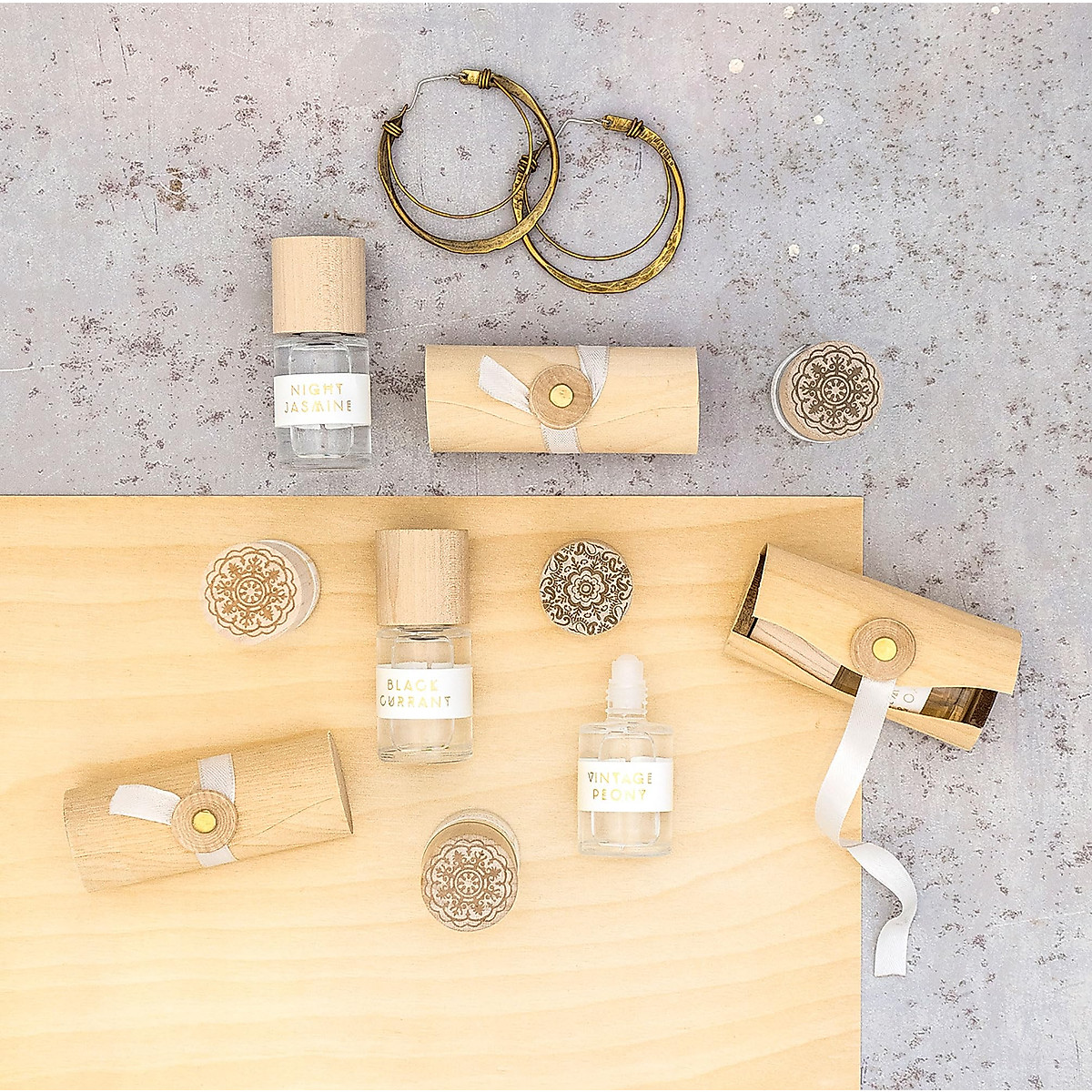 Skeem Print Block Rollerball Perfume - Coastal Driftwood - Natural Ingredients - Travel Perfume, Mini Perfume Oil (.5 fl oz)