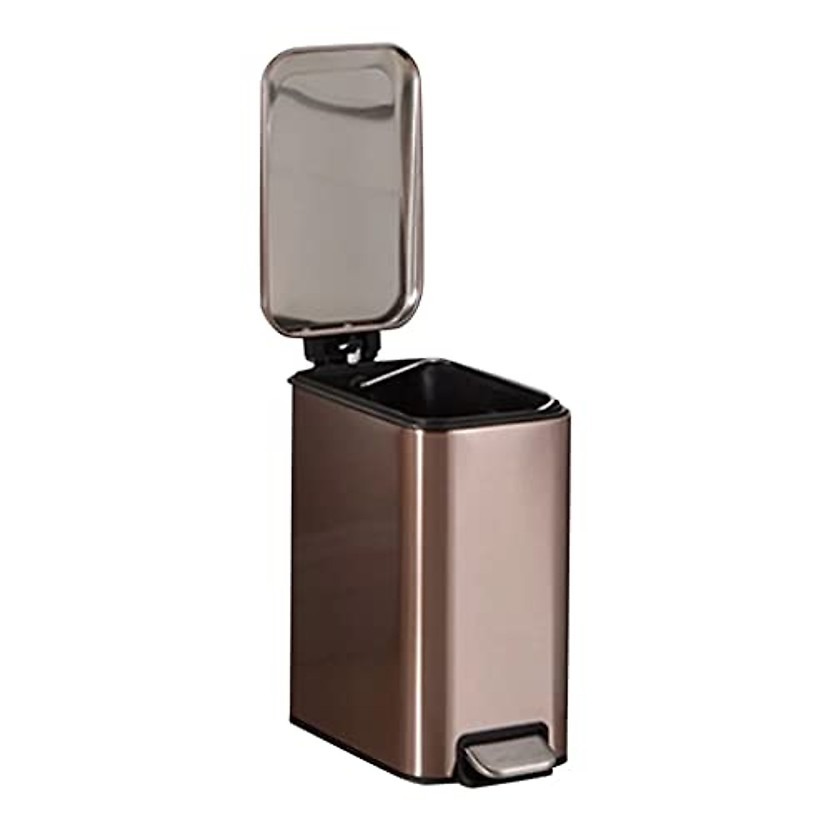 LIRUXUN Gallon Soft-Close Trash Can Foot Pedal Stainless Steel