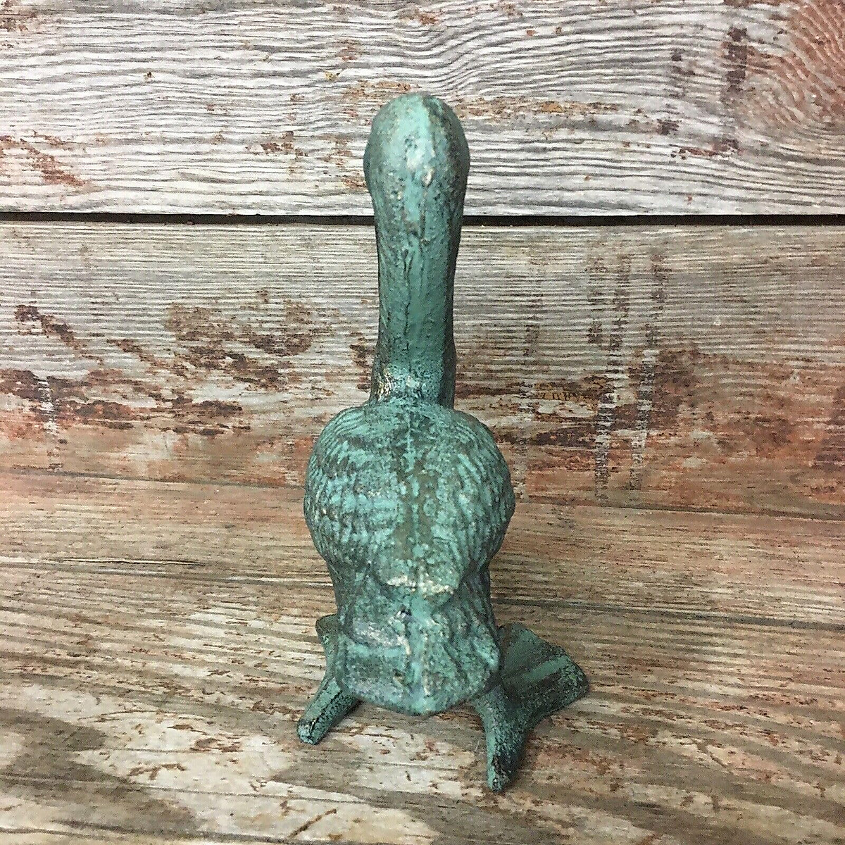 Charming Vintage Cast Iron Pelican Yard Art Decor