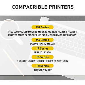 batuto Remanufactured Ink Cartridge 245xl 246xl Combo Pack Replacement for 245 XL Ink Cartridge for Pixma MX490 MX492 MG2522 TR4500 TR4520 TS3100 TS3122 TS3300 TS3322 TS3320(2 Black)
