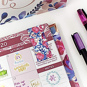 bloom daily planners 3-Pack Magnetic Bookmarks - Mini Snap-in Page Marker Clips for Planners, Books, Journals (2.5” x 1”) - Botanical