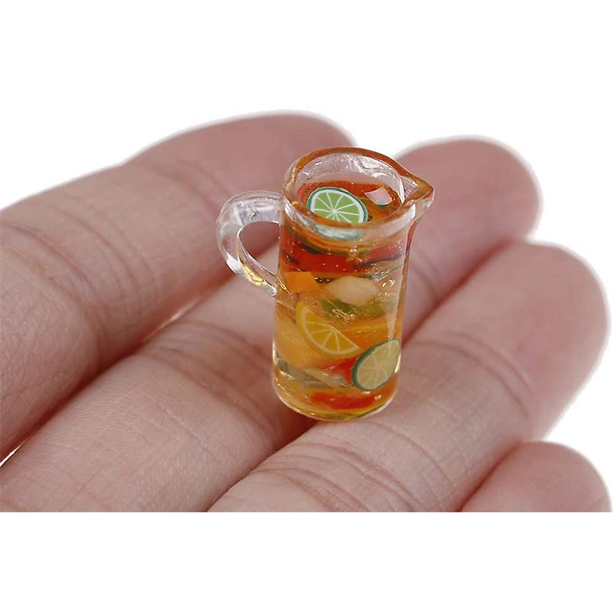 CoscosX 13 Pcs 1:12 Colourful Cocktail Cup Drink Juice Tea Beverage Bottle Jam Jar Toys,Simulation Drink Wine Glass Model for Dollhouse,Dolls House Miniature Toy Doll Food Kitchen Accessory Bar Decor