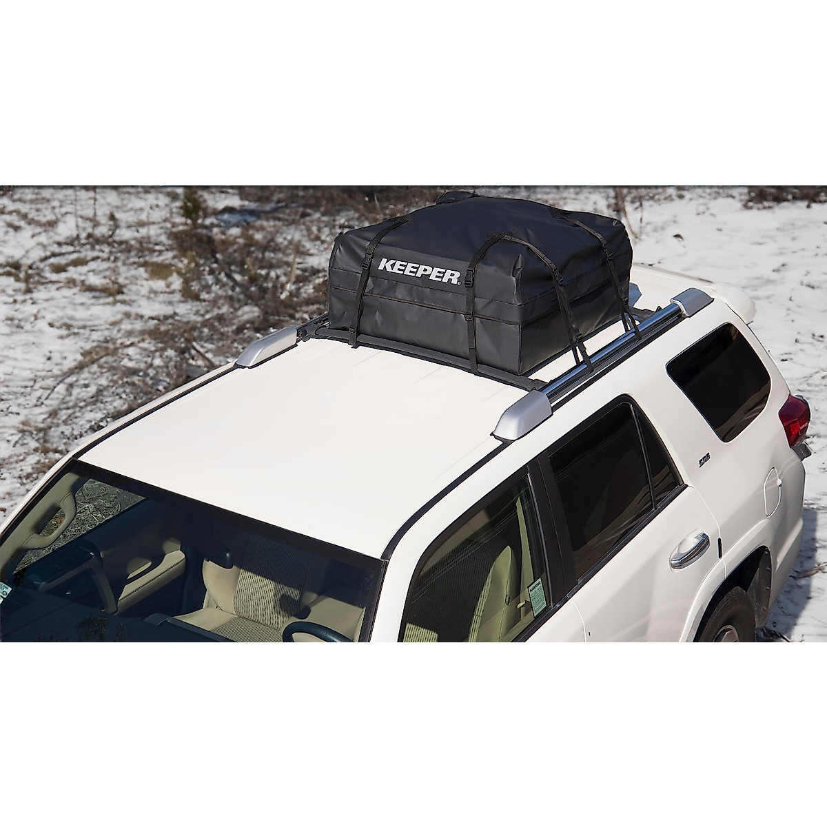 Keeper 11 Cubic Feet Weatherproof Rooftop Cargo Bag, Rooftop Cargo Carrier Bag, for All Vehicle Roof Racks