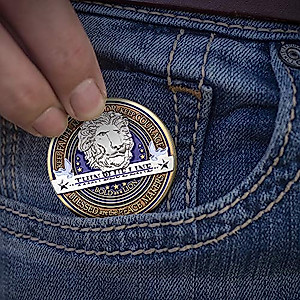 Law Enforcement Appreciation Challenge Coin · Police Officer Thank You Challenge Coin · Thin Blue Line Challenge Coin