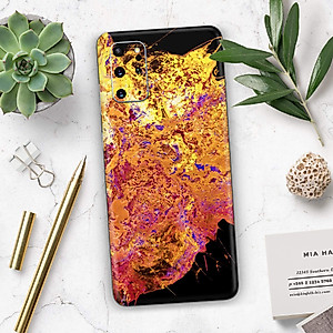 DesignSkinz Liquid Abstract Paint V7 Protective Vinyl Decal Wrap Skin Cover Compatible with The Samsung Galaxy S20 (Screen Trim & Back Glass Skin)