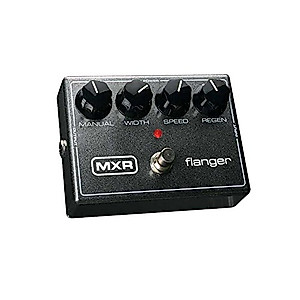 MXR M117R Flanger Guitar Effects Pedal Bundle with 4 MXR Right Angle Patch Cables