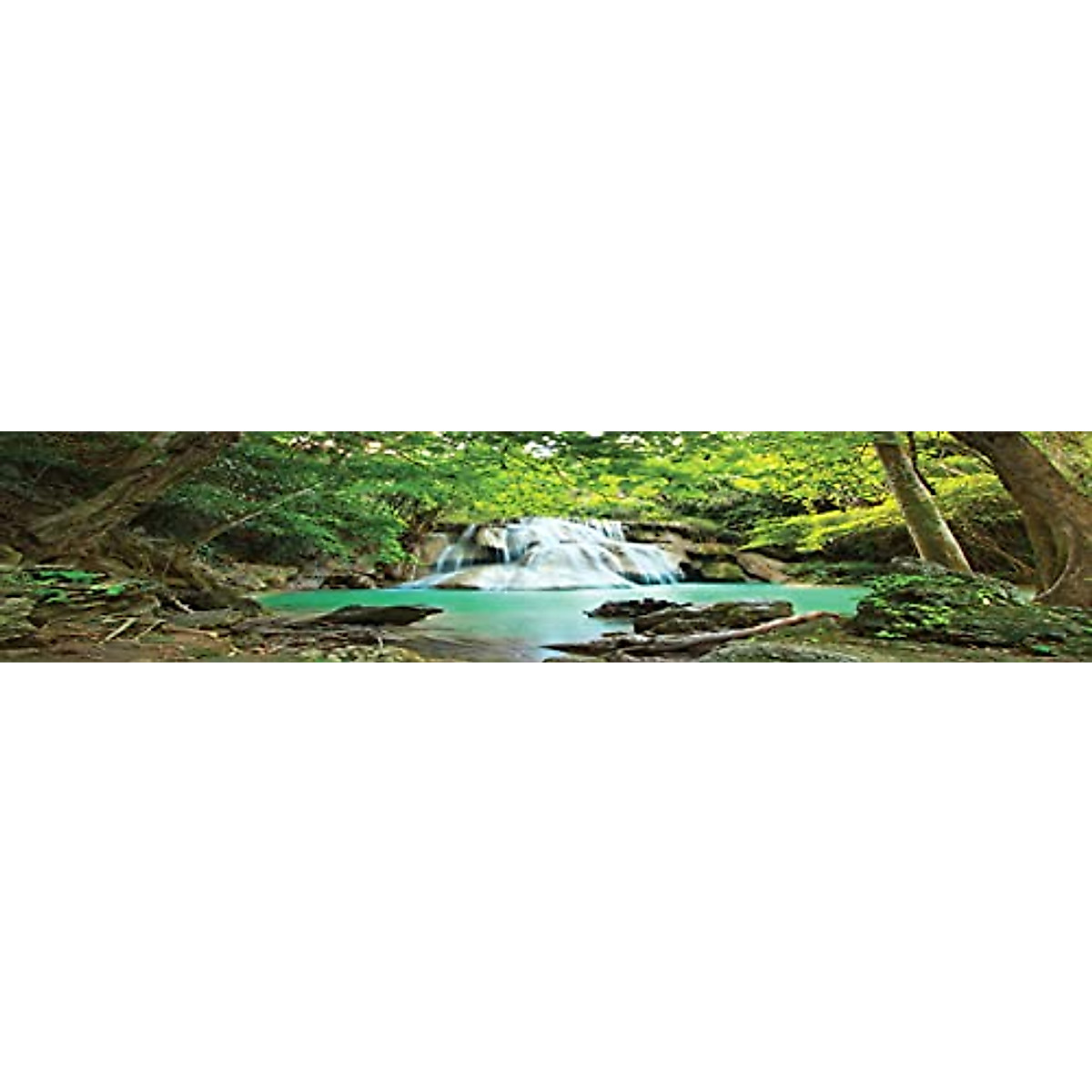 Reptile Habitat Background; Rain Forest with Waterfall, for Zoo Med 40 gal. 36Lx18Wx18H Terrarium, 3-Sided Wraparound