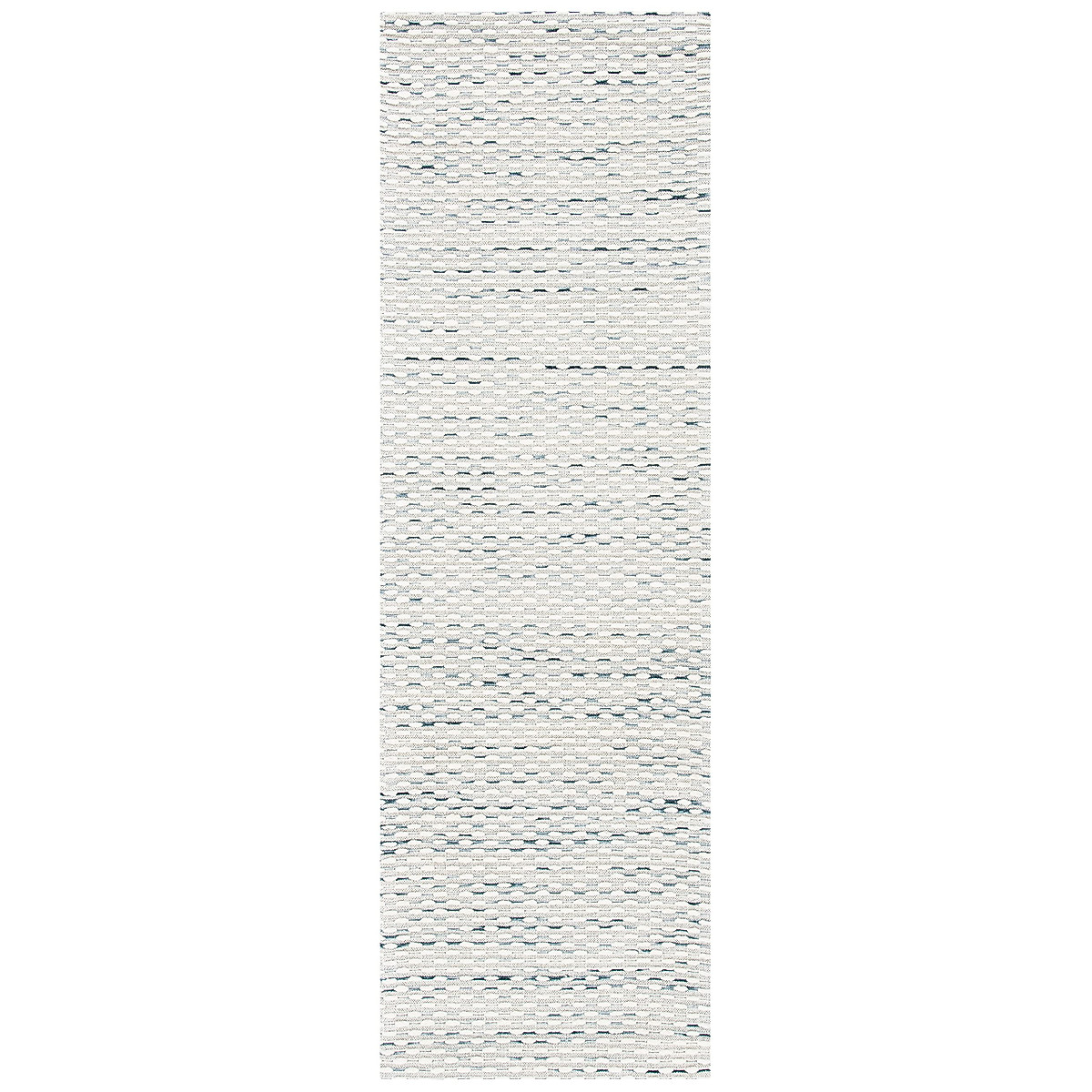 SAFAVIEH Marbella Collection Runner Rug - 2'3" x 12', Beige & Blue, Handmade Wool, Ideal for High Traffic Areas in Living Room, Bedroom (MRB158L)