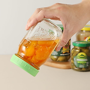 12 Pack REGULAR MOUTH Mason Jar Lids for Ball, Kerr and More - Multicolor Plastic Storage Caps for Mason Jars, Canning Jars - Leakproof, Dishwasher Safe & Food Grade