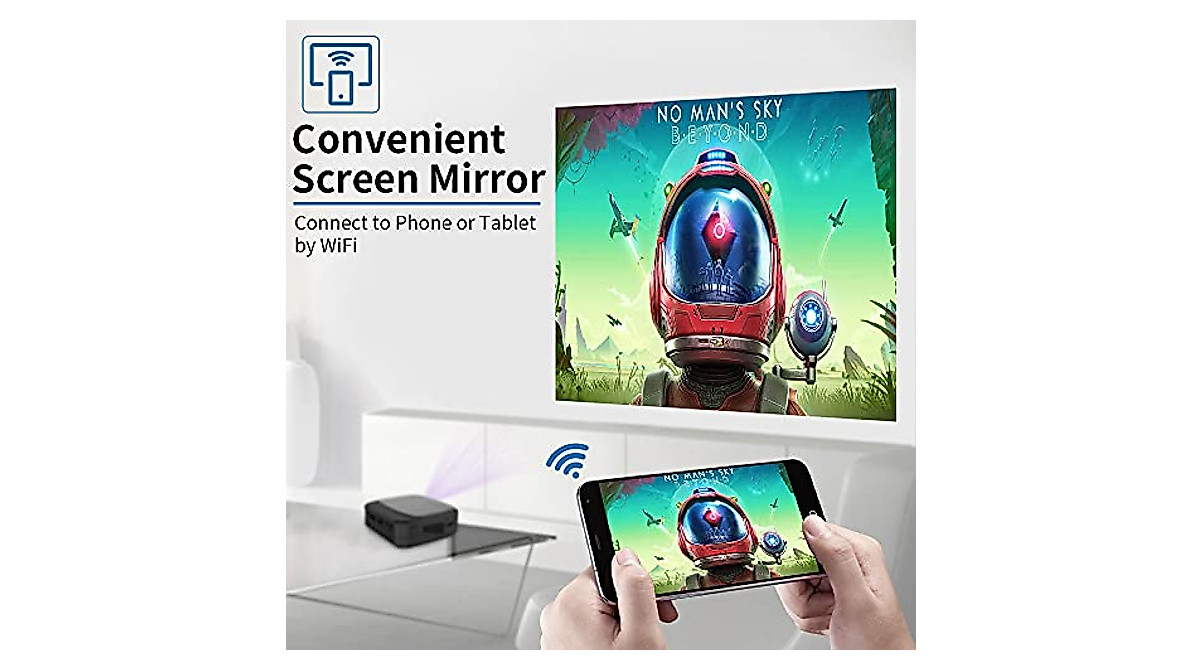 Pocket DLP Mini Projector 3D WiFi Full HD 1080P Home Theater