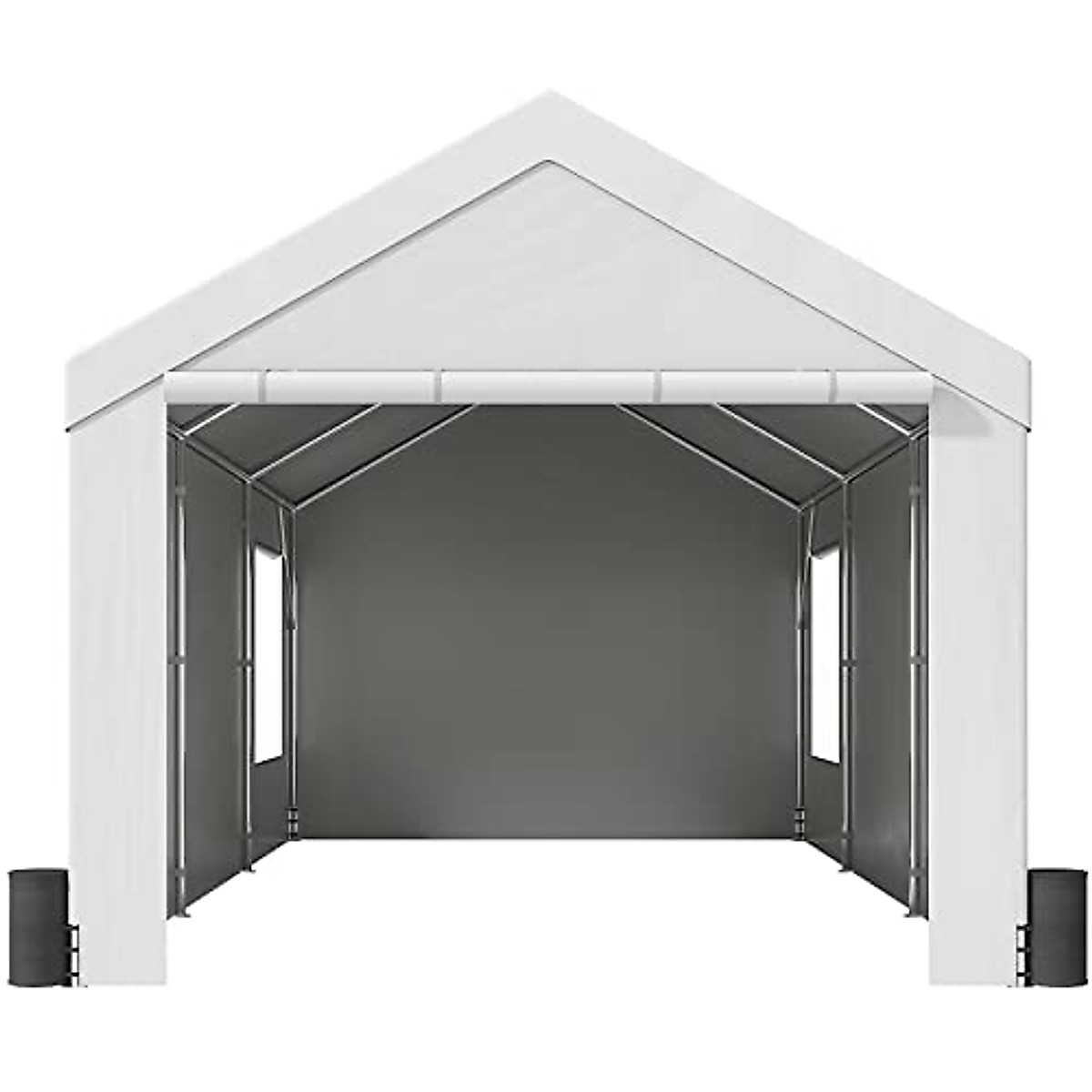 VEVOR Carport, Extra Large 12 x 20 ft Heavy Duty Car Canopy with Roll-up Ventilated Windows, Portable Garage with Removable Sidewalls, Waterproof UV Resistant All-Season Tarp for SUV, Truck, Boat