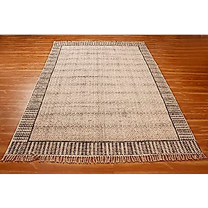 Pure Cotton Rug, Handmade Bohemian Rugs Home Decorative Boho Kilim Hand Woven Rag Rug Entryway Throw Rug for Doormat Bedroom Living Room Laundry Room Balcony 270x360 cm (9x12 Feet)