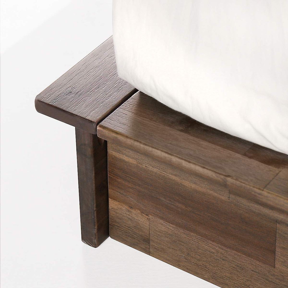 ZINUS Brock Metal and Wood Platform Bed Frame, Solid Acacia Wood Mattress Foundation, No Box Spring Needed, Easy Assembly, King