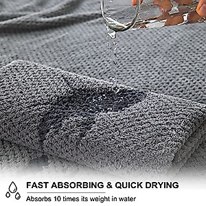 Gray Bath Towels Set 35x70 Inches - Luxury 600 GSM Oversized Bath Sheet Towel,Extra Large Microfiber - Quick Dry,Highly Absorbent,Super Soft Shower Towels Spa Hotel Bathroom Towel Set (4-Pack)