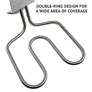 Ivation Premium 500W Electric Charcoal Starter – Quickly & Easily Ignite BBQ Grills Without Lighter Fluid or Matches – Double-Ring Design with Longer, Angled Handle Safely Heats in Just 6 Minutes