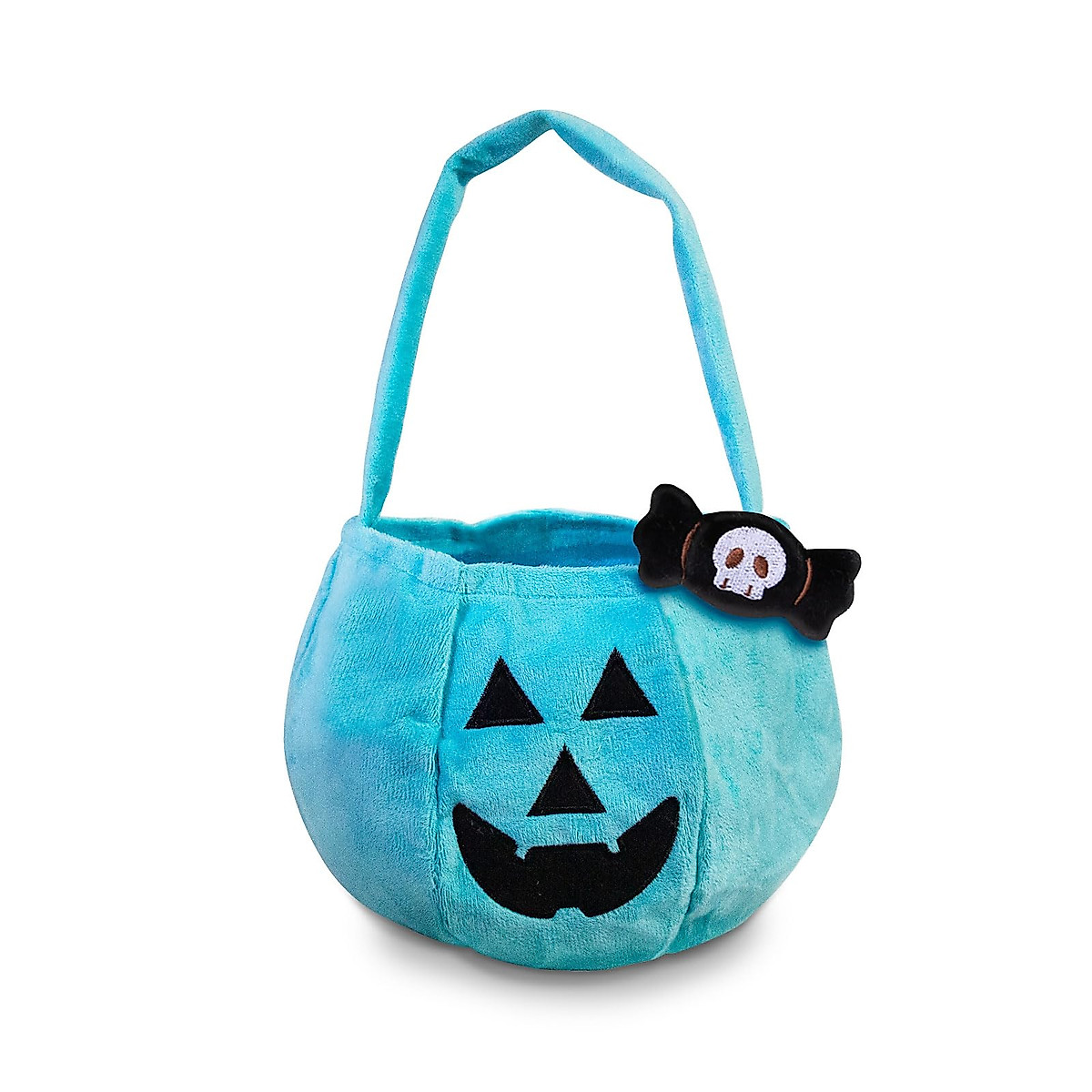 YIQTAO Halloween Teal Pumpkin Reusable Fabric Trick or Treat Buckets - jack O Lantern Bucket- Large Halloween Basket - Halloween Plush Candy Bags –Halloween tote bags