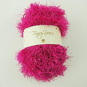 Fuchsia - Fuzzy Fancy Yarn Ball, 57-Gram, 64 Yards - Closeout