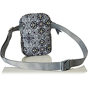 Vera Bradley Women's Cotton Small Convertible Crossbody Purse With RFID Protection, Plaza Tile - Recycled Cotton, One Size