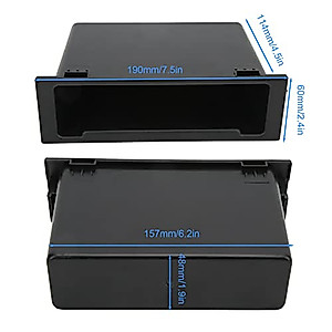 Dash Radio Pocket, Single Din Stereo Radio Storage Pocket Inner Black Large Space Sturdy for Car