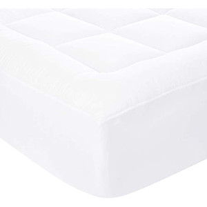 Amazon Basics Down-Alternative Mattress Topper Pad with Cotton Shell - Queen