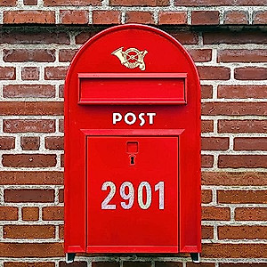 Reflective Mailbox Numbers for Outside, 4 Sets Large 4 inch 0-9 Self Adhesive Address Numbers for House Doors (4 inch, Multi)