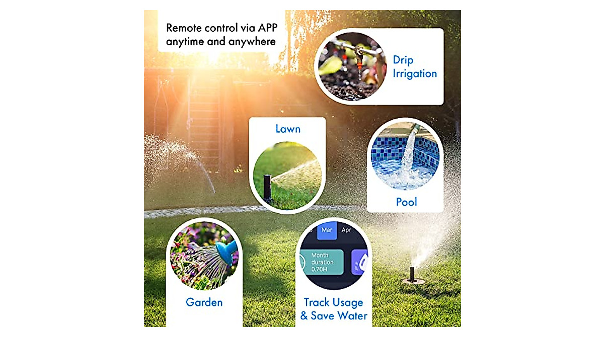 Smart Garden Sprinkler Timer with Wi-Fi Hub | Sainlogic