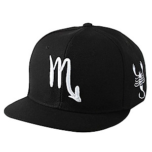 Kangqifen Men Women Baseball Caps Constellation Zodiac 12 Snapback Hats(Scorpio)