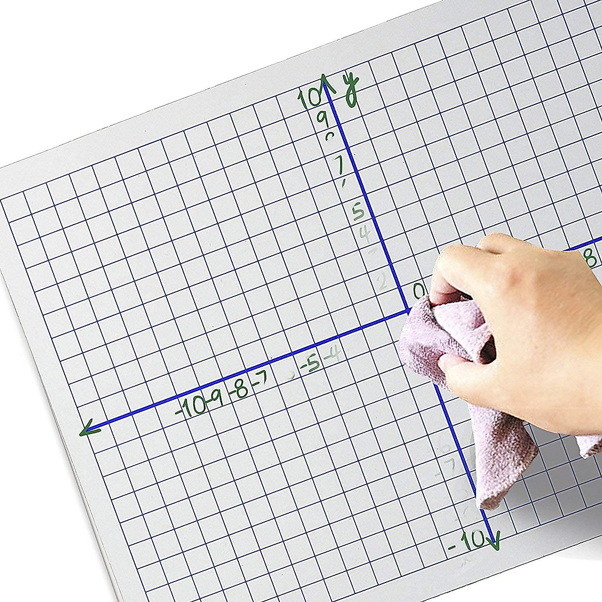 Scribbledo Dry Erase XY Axis Graph Lap Boards 9” X 12” for Student and Classroom Use Math White Board Double Sided White Board